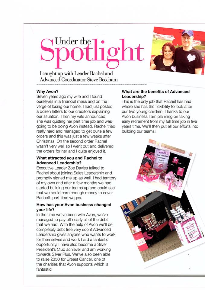 My Avon story by Rachel Beecham – Team MakeUpInBusiness Sales Leader ...